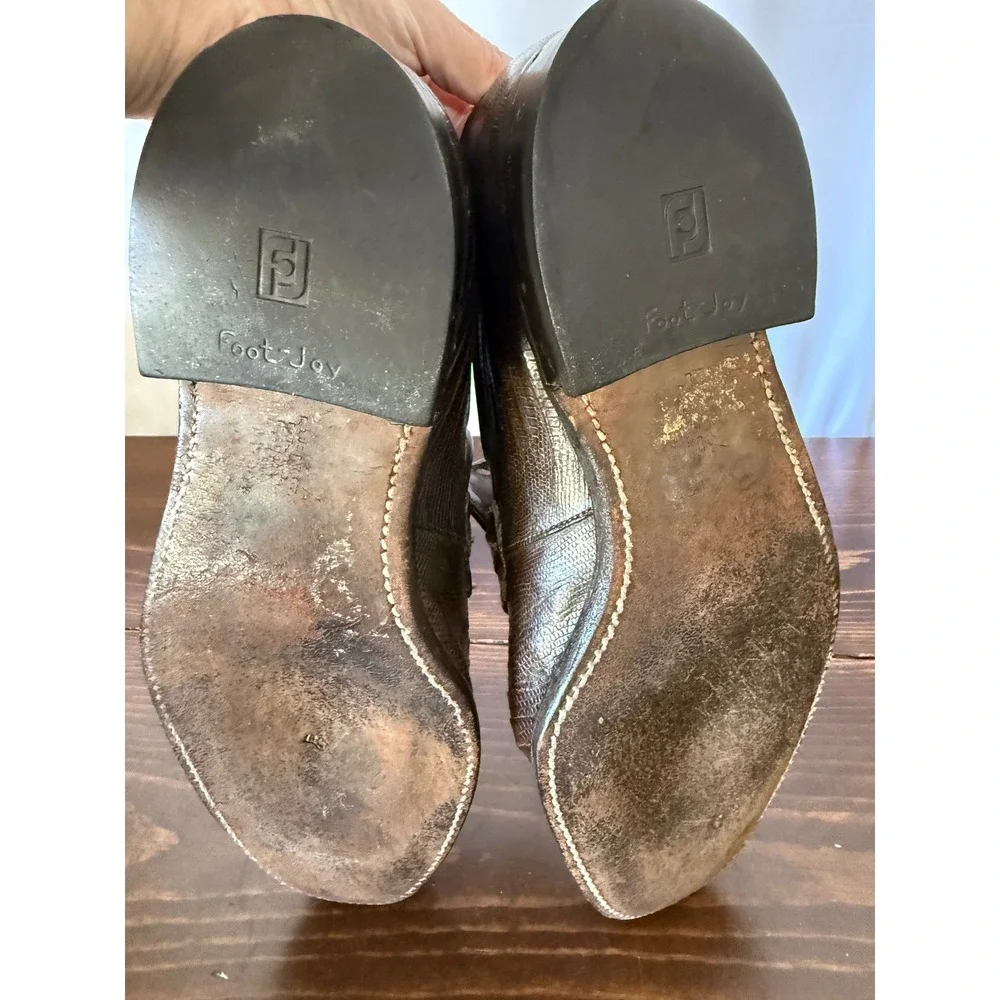 FootJoy | Shoes | Footjoy Mens Lizard Skin Loafers Brown Exotic Leather ...